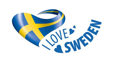 마음과 비문의 모양스웨덴의 국기 나는 스웨덴을 사랑해요 벡터 일러스트레이션 국가 관광명소에 대한 스톡 벡터 아트 및 기타 이미지 국가 관광명소 국기 기 Istock