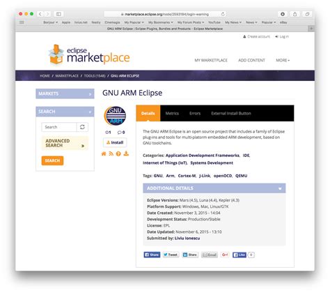 Gnu Arm Eclipse Is Now Available From Eclipse Mark Stmicroelectronics Community