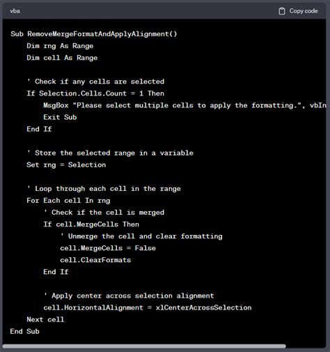 Center Across Selection Macro • My Online Training Hub