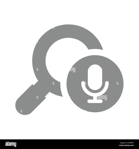 Voice Search Vector Icon Speech Recognition With Microphone Symbol