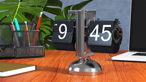 Retro Digital Flip Down Clock D Model Ds Blend C D Fbx Max
