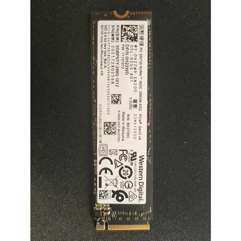 WDSSD PCIe NVMe 256G SDBPNTY 256G 1012 拆機良品 蝦皮購物