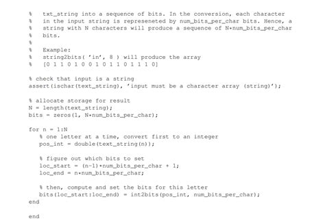 22 Converting A String To A Sequence Of Bits All The