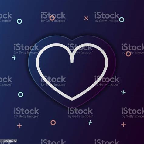 하트 놀란 버튼 아이콘입니다 Ui 및 Ux 웹 사이트 또는 모바일 응용 프로그램에 대한 웹 아이콘의 간단한 얇은 라인 개요 벡터 2월에 대한 스톡 벡터 아트 및 기타 이미지