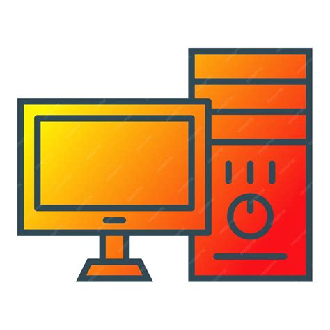 Premium Vector A Computer Monitor With A Red Background And A Blue