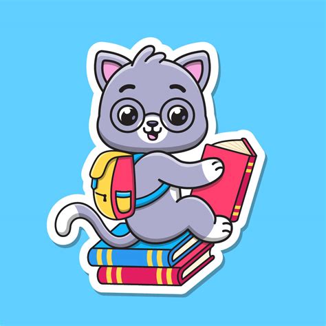School Cat Royalty Free Stock Vector Images And Clip Art