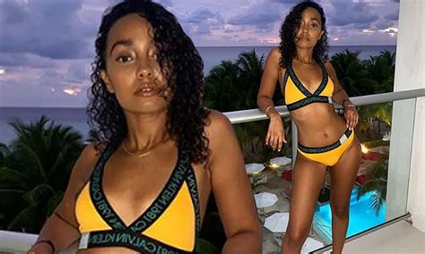 Little Mixs Leigh Anne Pinnock Showcases Her Tanned Curves In A Bright