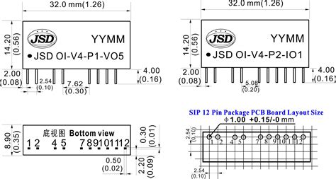 Analog Signal Isolation Amplifier Module Ic Standard Package Dimensions