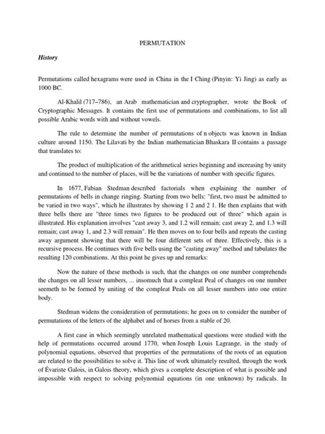 Permutation Pdf Permutation Numbers