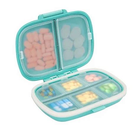 Pill Case 8 Compartments Travel Pill Organizer Portable Pill Box For
