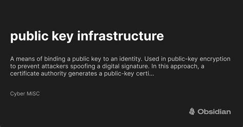Public Key Infrastructure Cyber Misc Obsidian Publish