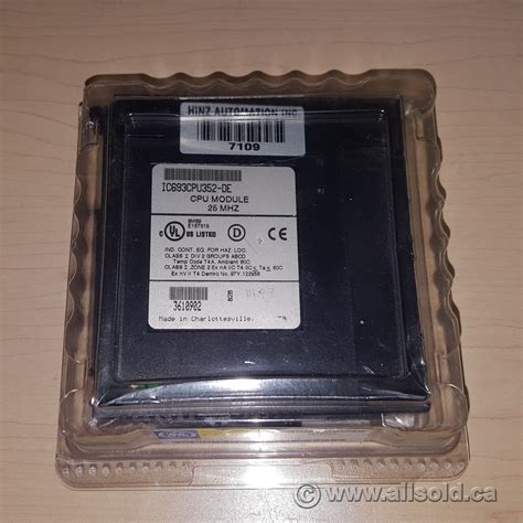 Ge Fanuc Ic Cpu De Cpu Module Mhz Allsold Ca Buy Sell Used Office Furniture Calgary