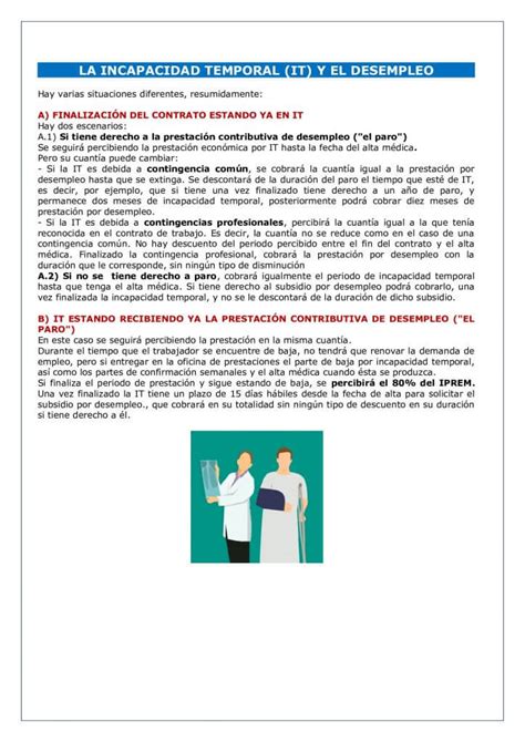 La Incapacidad Temporal It Y El Desempleo Laboral Pensiones