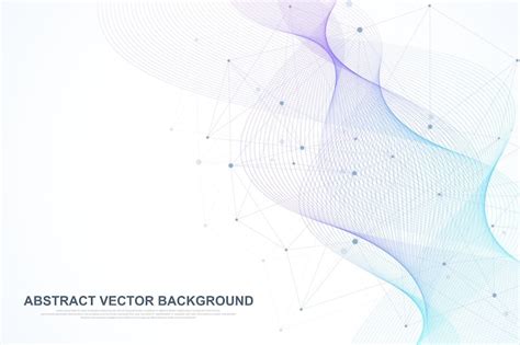 Premium Vector Abstract Plexus Background With Connected Lines And Dots Wave Flow Plexus