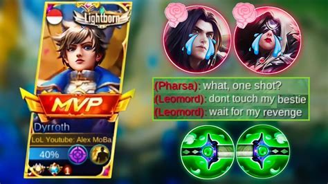DYRROTH VS COUPLE LEOMORD PARSHA DYRROTH BEST BUILD ONE SHOT MLBB