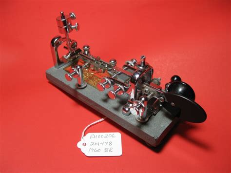1960 Vibroplex Blue Racer Telegraph Key Sn 214478 With Vari Speed Kit