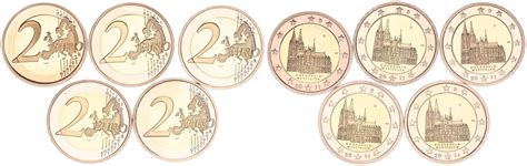 Bundesrepublik Deutschland Euro A J Kölner Dom Euro Kölner Dom ADFGJ in Polierter