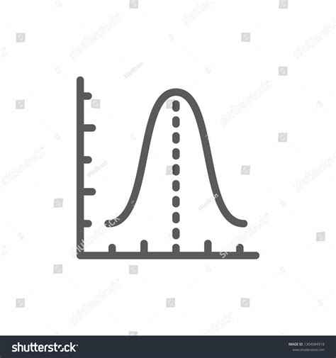 gauss histogram function graph parabola line stock vector royalty free