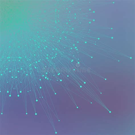 Molecule Dna And Communication Background Connected Lines With Dots Geometric Abstract