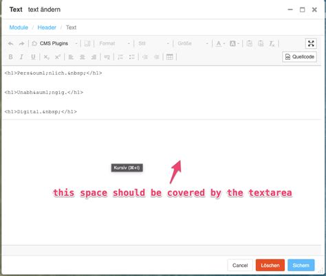 Source Code HTML Mode Textarea Field Is Not Full Height Full Width Issue Django