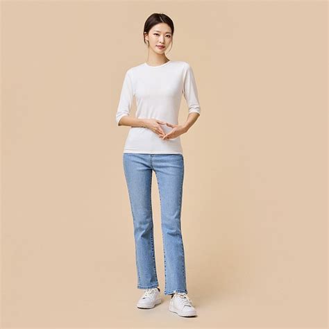 Jaju자주 여 슬림핏 5부 티셔츠 Sivillage 에스아이빌리지