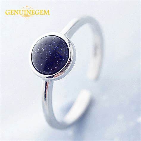 Genuinegem новое модное серебряное Ювелирное кольцо 925 6 мм круглые