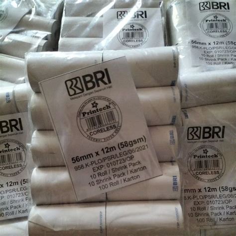 Kertas Struk Thermal Logo Bri Brilink Lazada Indonesia