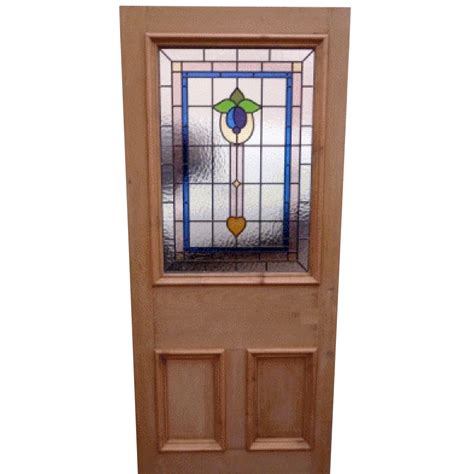 3 Panel Bell Stained Glass Door Period Home Style