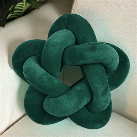 Wadser Green Knotted Star Pillow And Grey Knot Ball Pillow