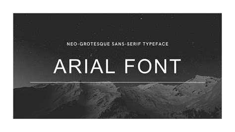 Arial Font Free Download