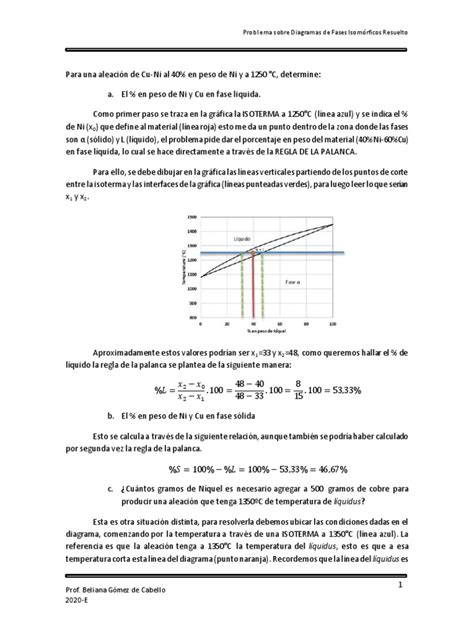 Diagrama Isomorfo Resuelto Pdf Pdf Fase Materia Diagrama De Fases
