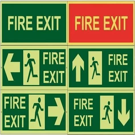 Fire Exit Signage At Rs 3 Square Inch Paharganj New Delhi ID 20110492030