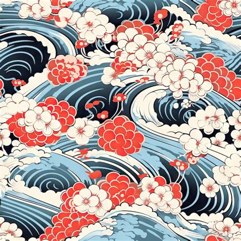 Premium Photo Seamless Pattern Japanese