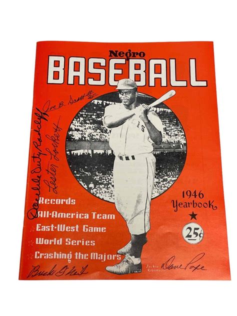 Autographed 1946 Negro League Baseball Yearbook Jsa Auction