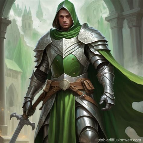 Medieval Soldier In Silver Armor Stable Diffusion Online