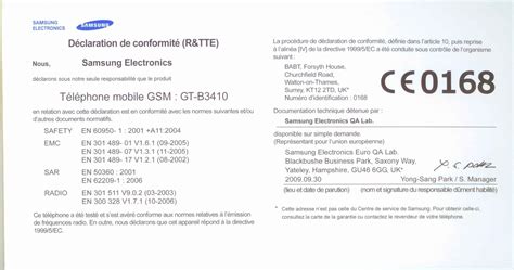 Exemple De Declaration De Conformite Ce