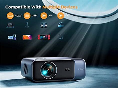 Enfoque automático Soporte 4K Proyector con WiFi 6 y Bluetooth 5 2 Proyector de películas