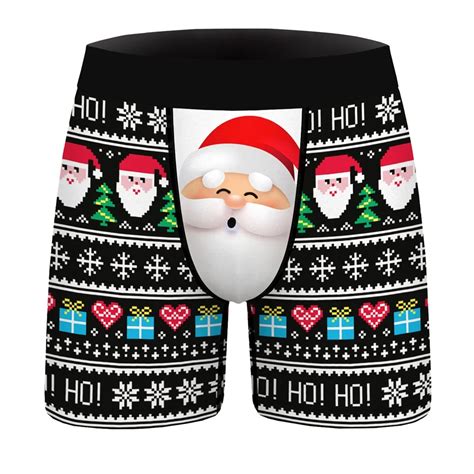 Boxer Shortyboxer Drôle Darbre De Noël Pour Hommespère Noëlbonhomme