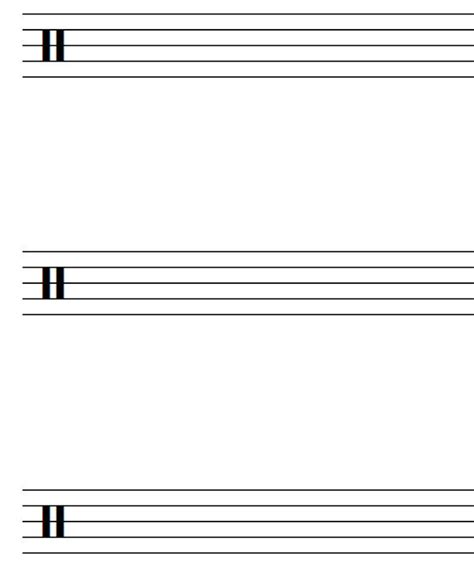 A4 Music Blank Sheet Percussion 8 And 12 Staves Printable Etsy