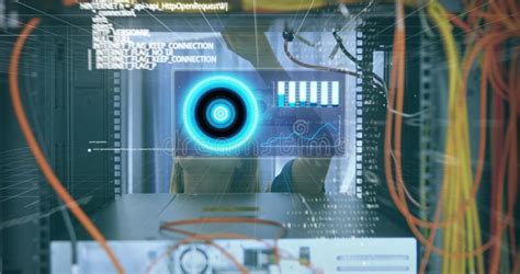 Image Of Data Processing Over Caucasian Female Engineer Connecting