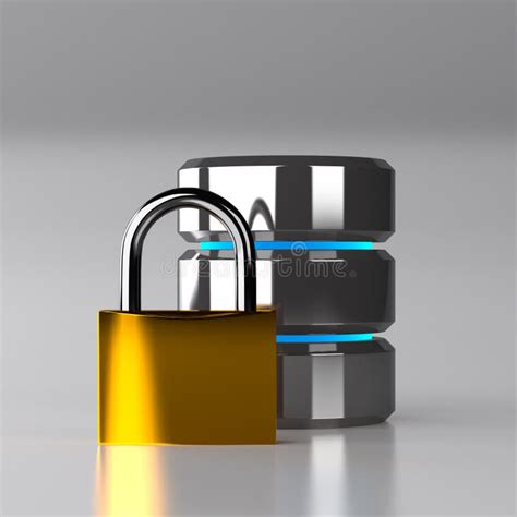 Database And Computer Data Security Concept Stock Illustration