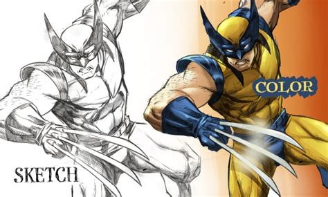 Digitally Color Your Pencil Drawing Or Inked Line Art By Thethingmaker