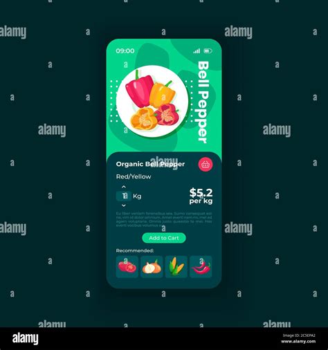 Online Market Smartphone Interface Vector Template Stock Vector Image