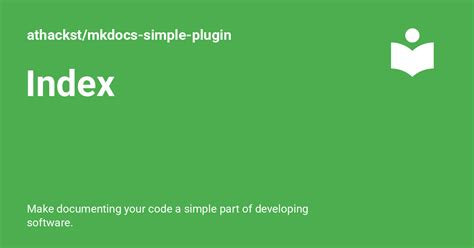 Index Athackstmkdocs Simple Plugin