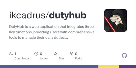 GitHub Ikcadrus Dutyhub DutyHub Is A Web Application That Integrates