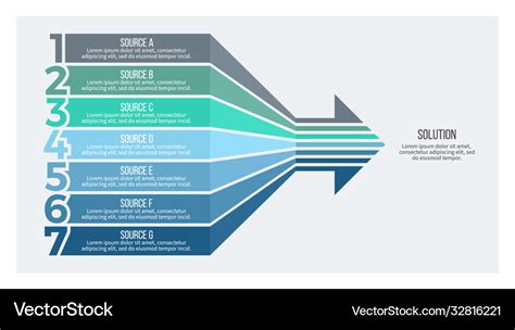 Business Infografik Pfeildiagramm Mit 7 Optionen Vektorbild