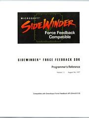 Sidewinder Force Feedback Sdk Programmers Reference Microsoft Free