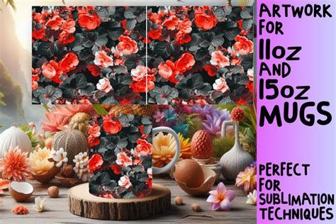 Floral Dreams Sublimation Mug Wrap Collection