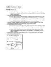 Module 4 Summary Notes Docx Model 4 Summary Notes K Means Module 4