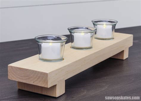 Diy Tea Light Centerpiece With Feet Saws On Skates®